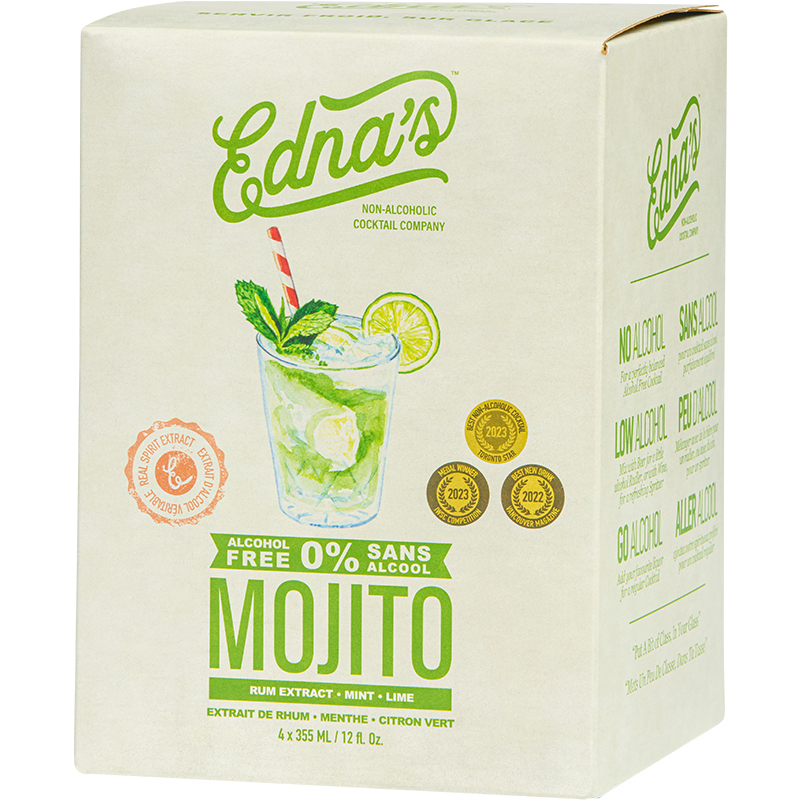 EDNA'S NON-ALCOHOLIC COCKTAIL - MOJITO CAN Canadian De-Alcoholized Beer
