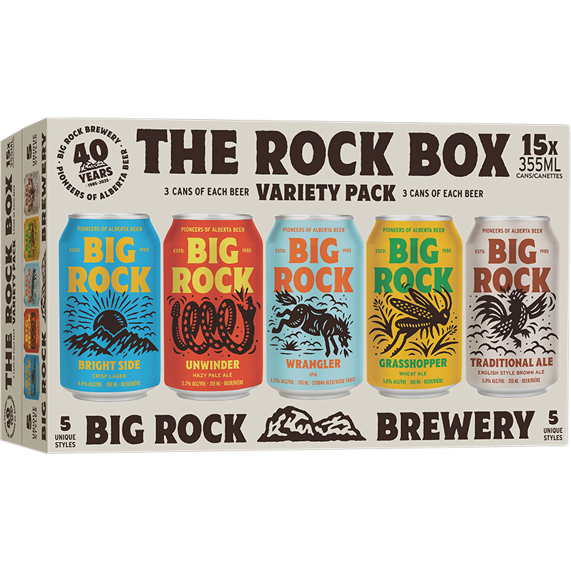 BIG ROCK - "THE ROCK BOX" SIGNATURE 15 PACK CAN Canadian Domestic Beer