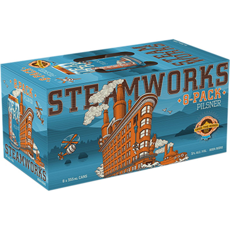 STEAMWORKS - PILSNER 8 CAN Canadian Domestic Beer