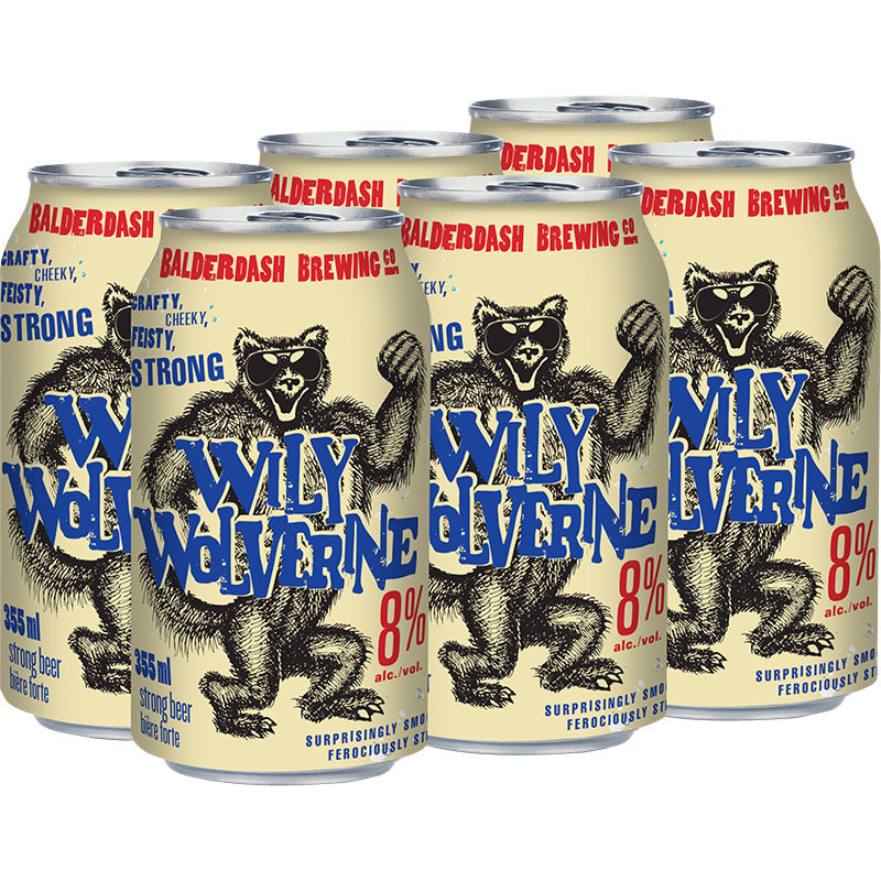 BALDERDASH BREWING - WILY WOLVERINE STRONG LAGER Canadian Domestic Beer