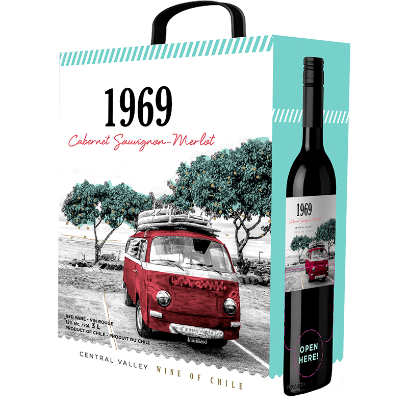 CABERNET SAUVIGNON MERLOT - SUR ANDINO 1969 Chilean Red Wine