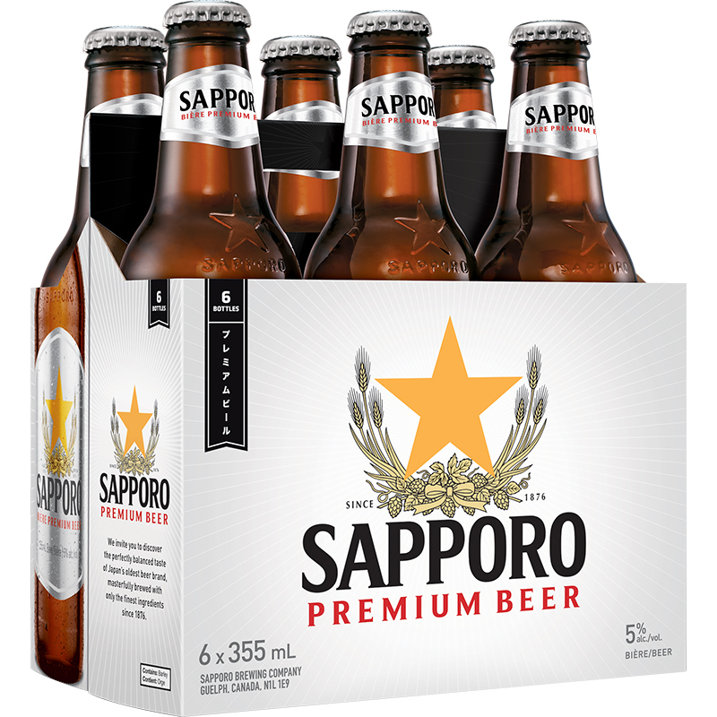 SAPPORO - 6PK BOTTLE Canadian Domestic Beer