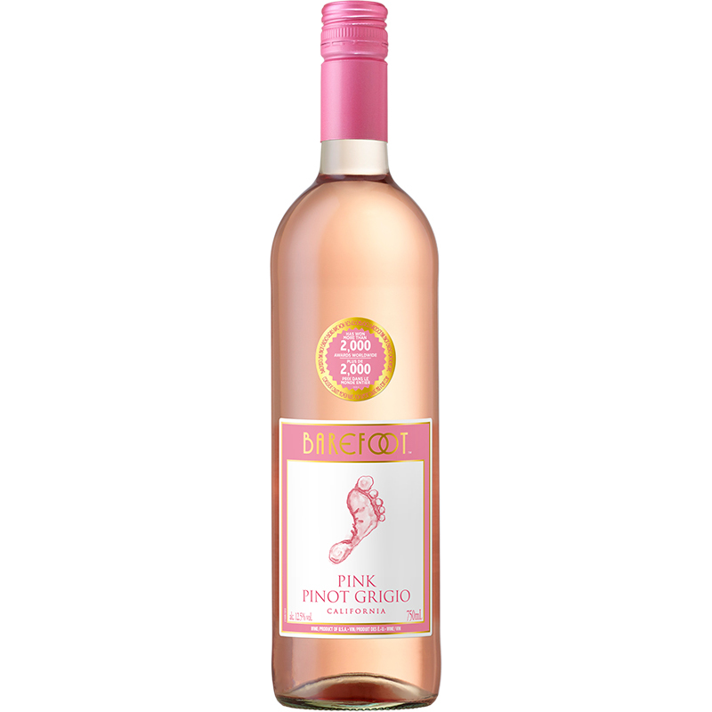 (REPACK)PINK PINOT GRIGIO - BAREFOOT American Rose Wine