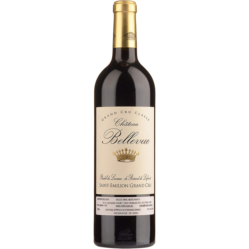 CHATEAU BELLEVUE ST EMILION 2016 French Red Wine