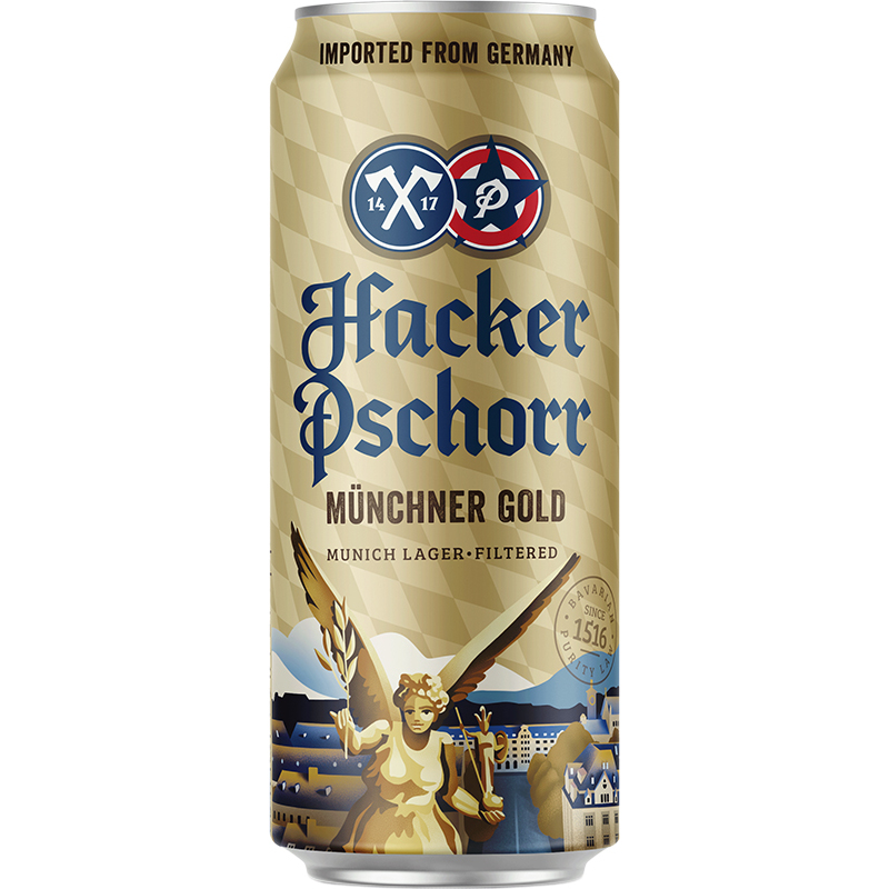 HACKER PSCHORR MUNICH GOLD TALL CAN German Import Beer