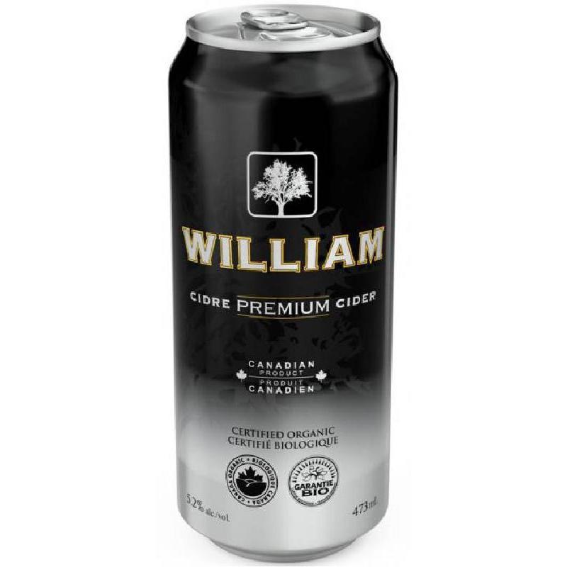 WILLIAM CIDER ORGANIC TALL CAN Canadian Cider