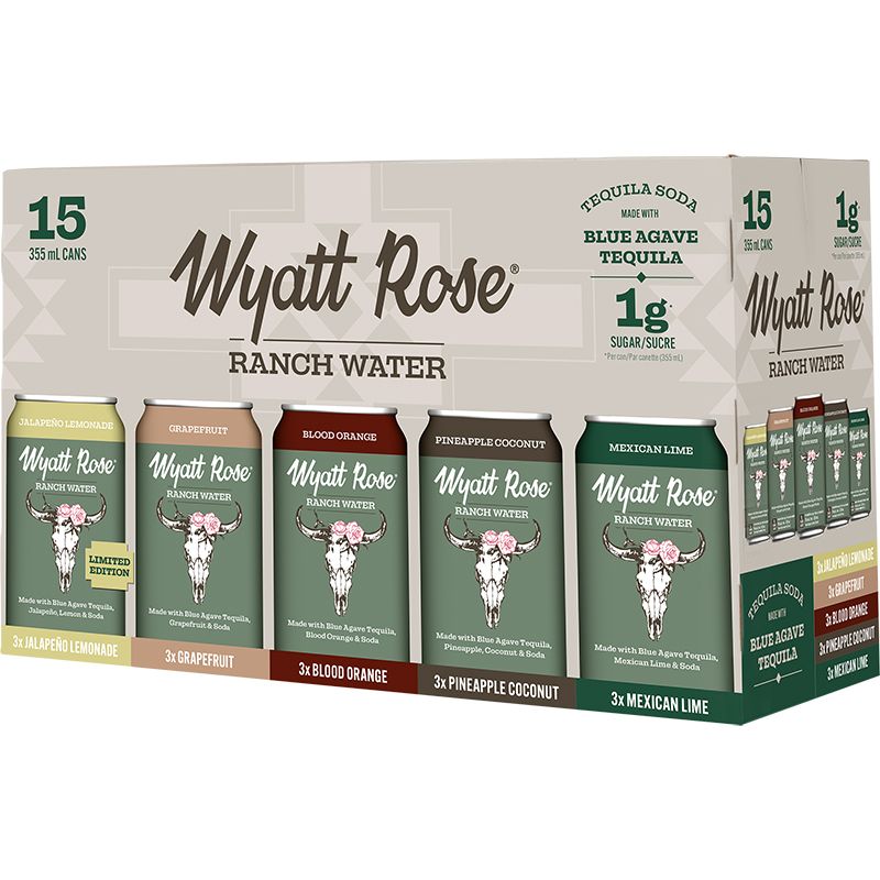 WYATT ROSE RANCH WATER - VARIETY PACK CAN Canadian Coolers