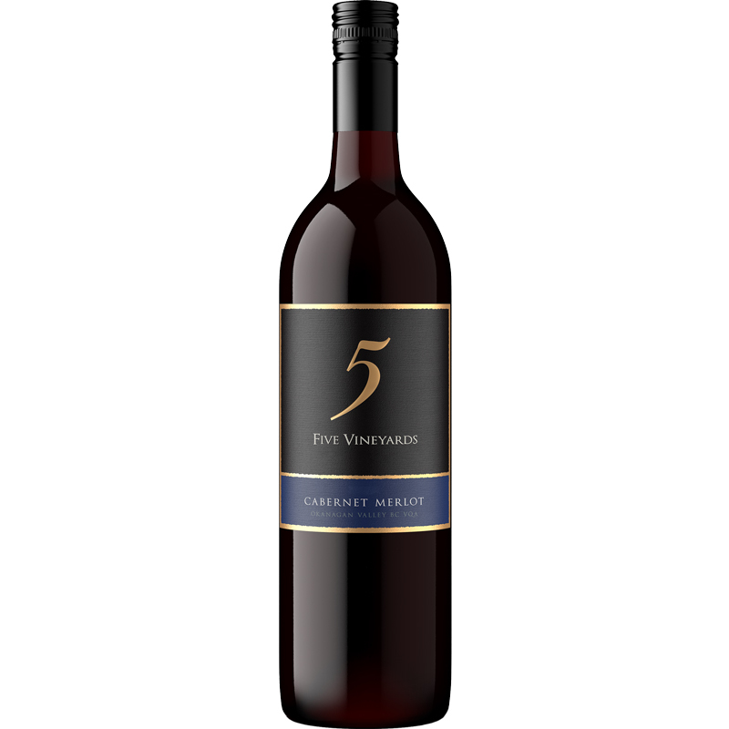 FIVE VINEYARDS - CABERNET MERLOT Canadian Red Wine