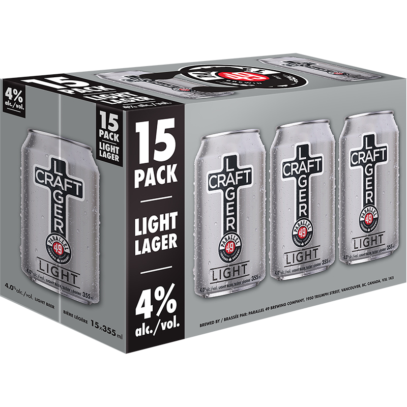 PARALLEL 49 - CRAFT LAGER LIGHT CAN Canadian Domestic Beer