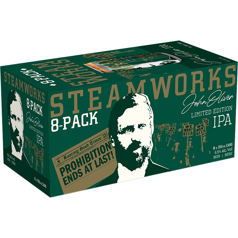 STEAMWORKS - JOHN OLIVER IPA CAN Canadian Domestic Beer