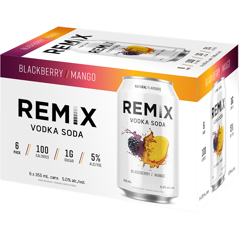 REMIX - VODKA SODA BLACKBERRY MANGO CAN Canadian Coolers