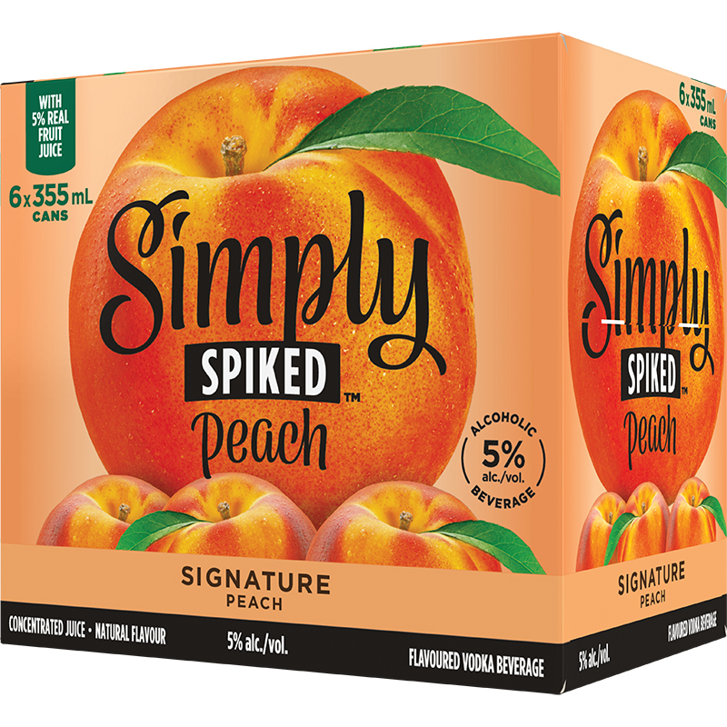SIMPLY SPIKED - PEACH CAN Canadian Coolers