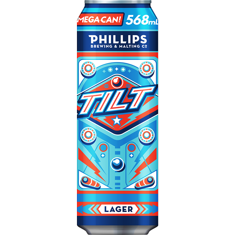 PHILLIPS BREWING - TILT LAGER KING CAN Canadian Domestic Beer
