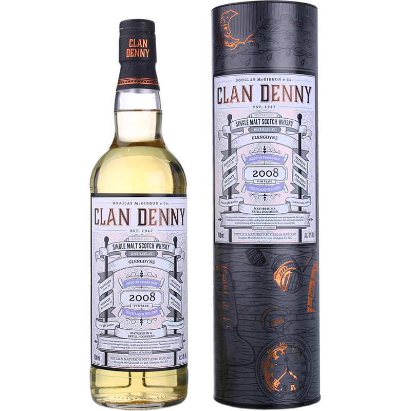 CLAN DENNY - DOUGLAS LAING GLENGOYNE 10 YEAR OLD Scottish Whisky / Whiskey