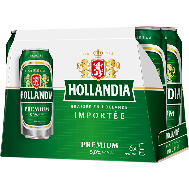 HOLLANDIA PREMIUM LAGER CANS Netherlands Import Beer