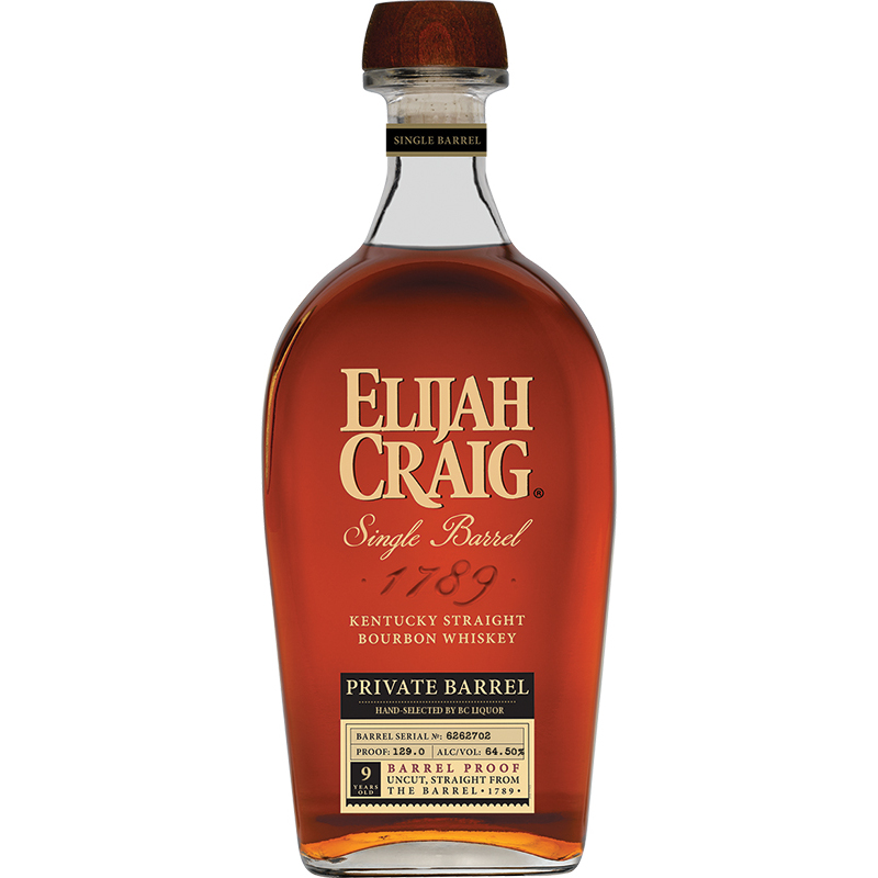 ELIJAH CRAIG - BCL PRIVATE BARREL American Whisky / Whiskey