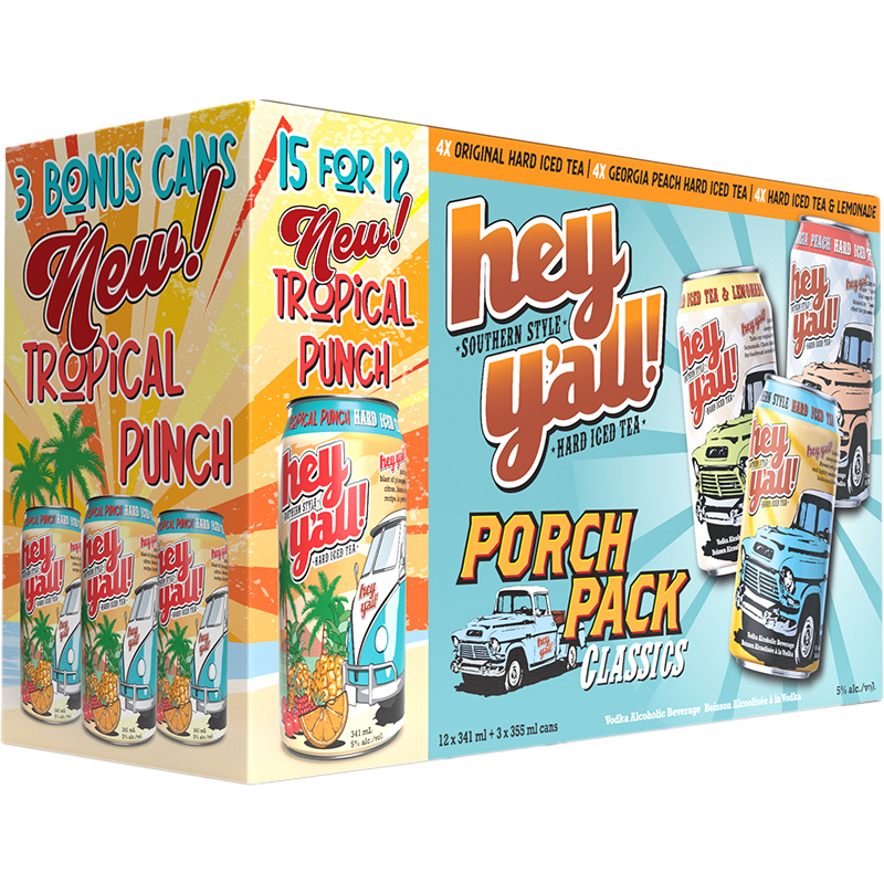 HEY Y'ALL - PORCH PACK 15 FOR 12 CAN Canadian Coolers