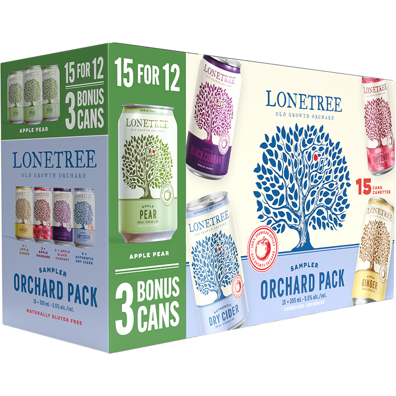 LONETREE - ORCHARD SAMPLER 15 FOR 12 CAN 2023 Canadian Cider