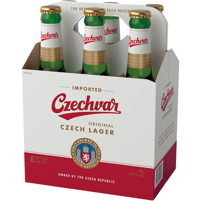 CZECHVAR LAGER Czech Republic Import Beer