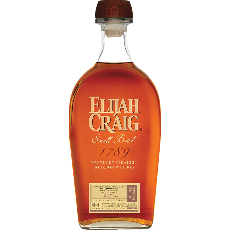 ELIJAH CRAIG - 8 YEAR OLD PRIVATE BARREL BOURBON American Whisky / Whiskey