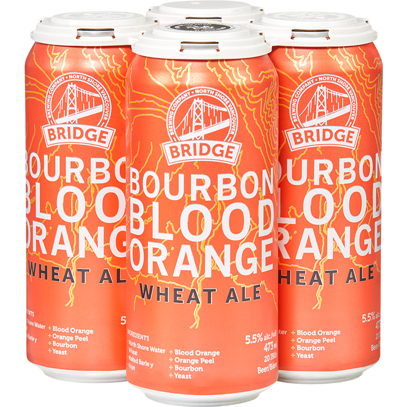 BRIDGE BREWING - BOURBON BLOOD ORANGE WHEAT TALL CAN Canadian Domestic Beer