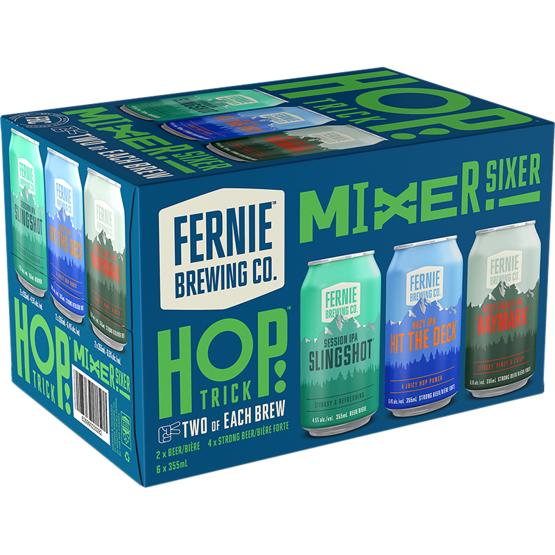 FERNIE BREWING - HOP TRICK MIXER SIXER CANS Canadian Domestic Beer