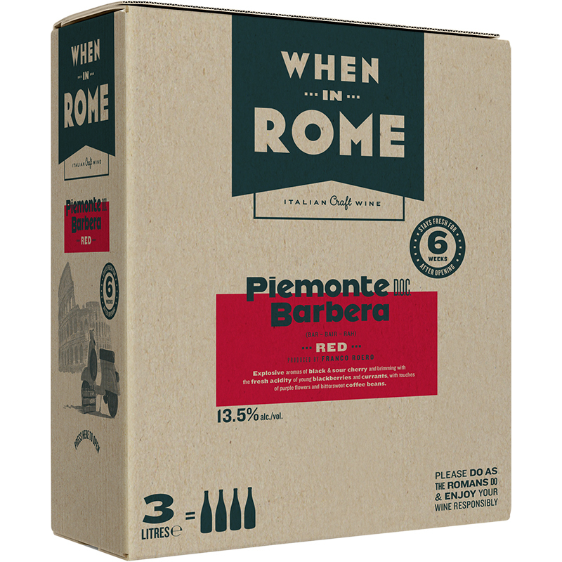 PIEMONTE BARBERA - WHEN IN ROME Italian Red Wine