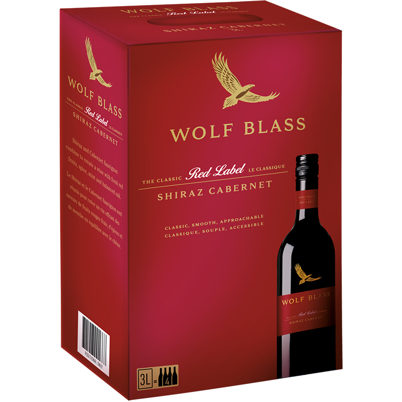 SHIRAZ CABERNET SAUVIGNON - WOLF BLASS RED LABEL Australian Red Wine