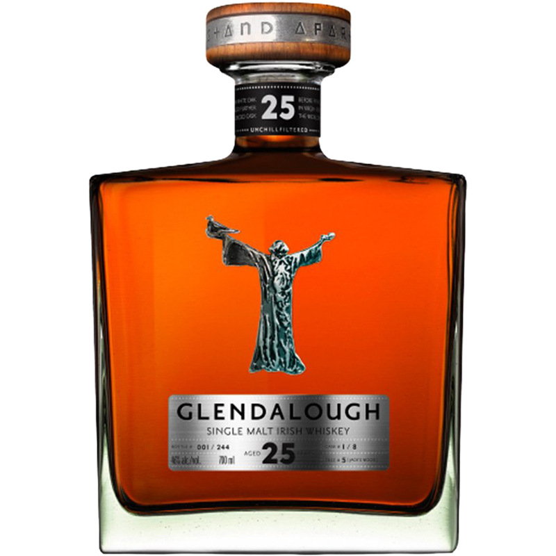 GLENDALOUGH - 25 YEAR OLD SINGLE MALT VIRGIN IRISH OAK WHISK Irish ...